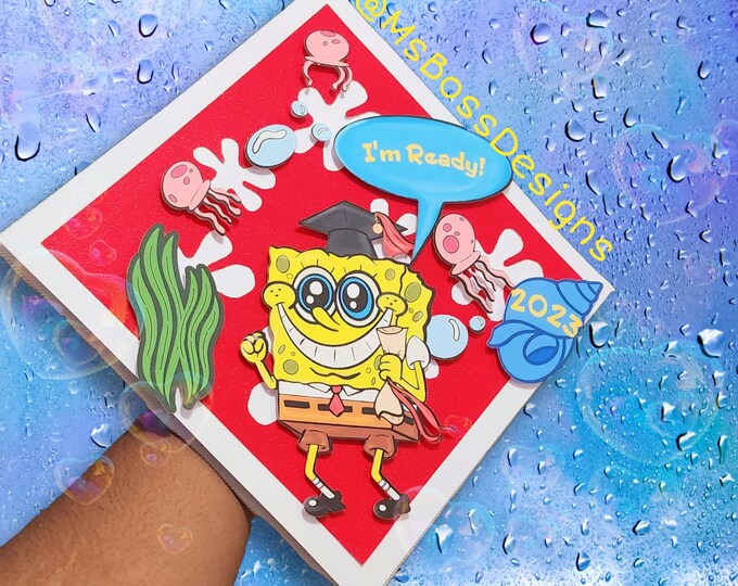 Graduation Cap Topper- Spongebob Grad - College, University, Graduate ...