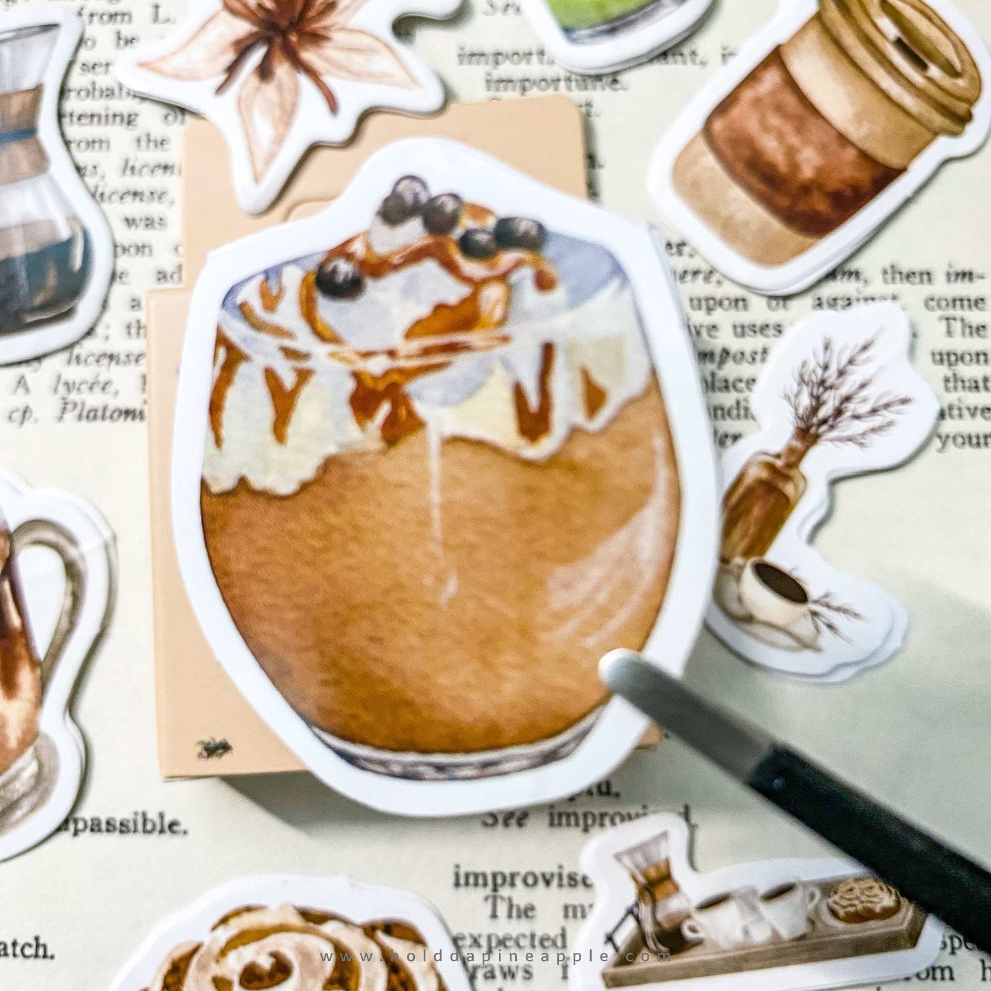 46 Pcs/box Vintage Coffee Shop Drink Stickers, Bullet Journal ...