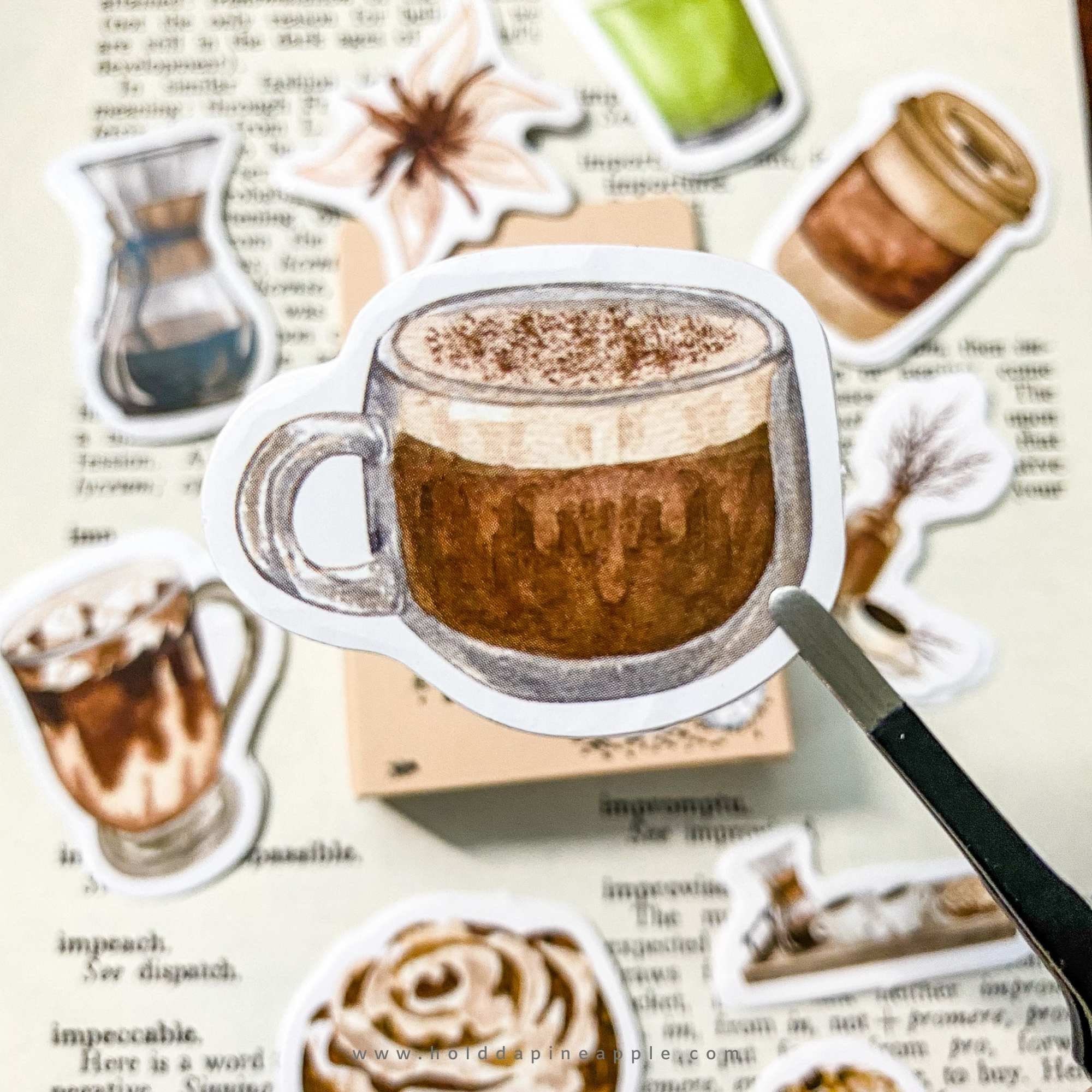46 Pcs/box Vintage Coffee Shop Drink Stickers, Bullet Journal ...
