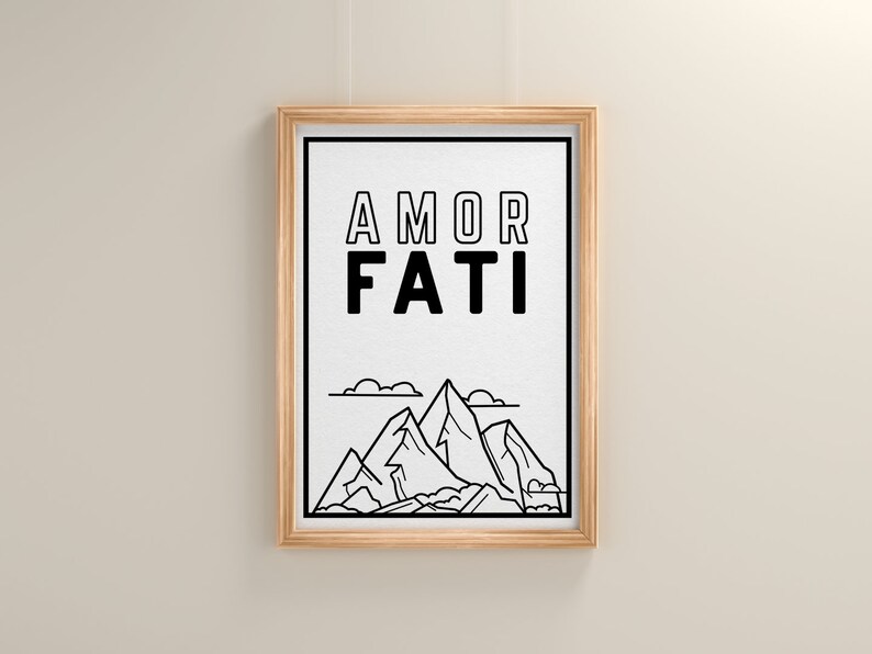 Amor Fati Stoic Quote Digital Download Print, Love of Fate, Stoicism ...