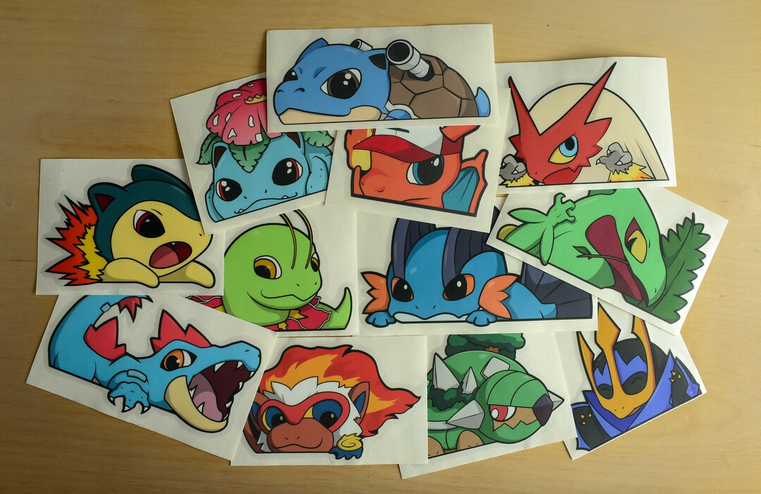 Pokemon Starters Decals - Etsy