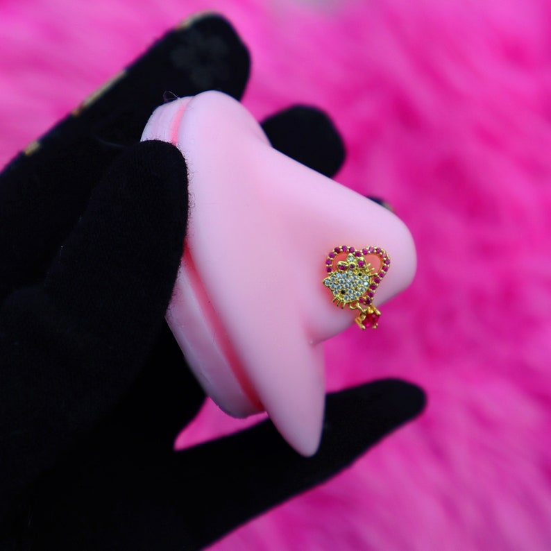 Hello Kitty Heart Nose Ring - Etsy