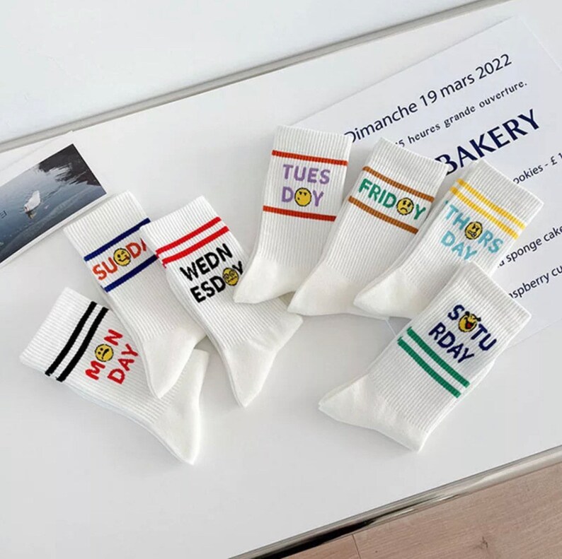 Days of the Week Tube Socks Gift Bag - Etsy