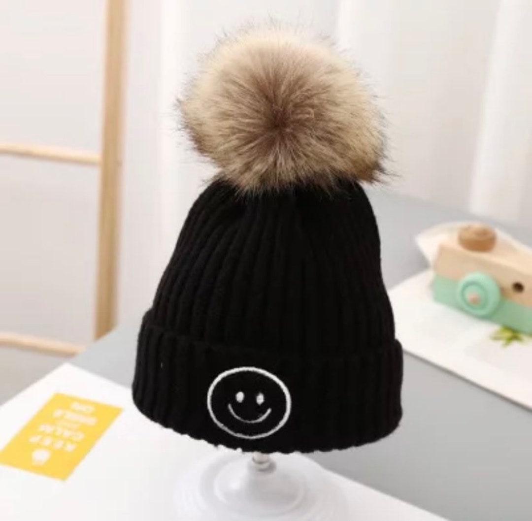 The Happy Pompon Hat Kids - Etsy