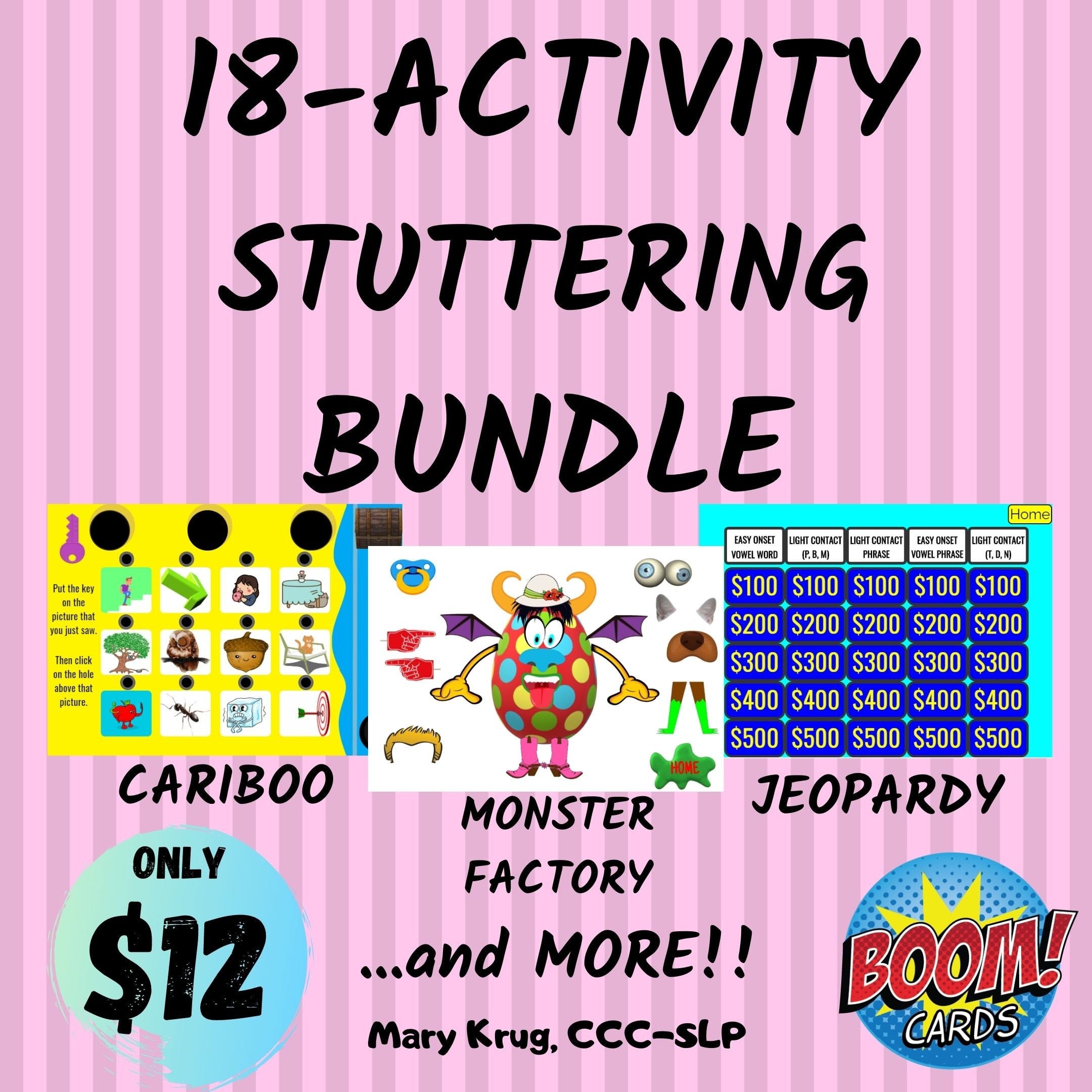 18-activity STUTTERING Bundle of BOOM Cards - Etsy UK