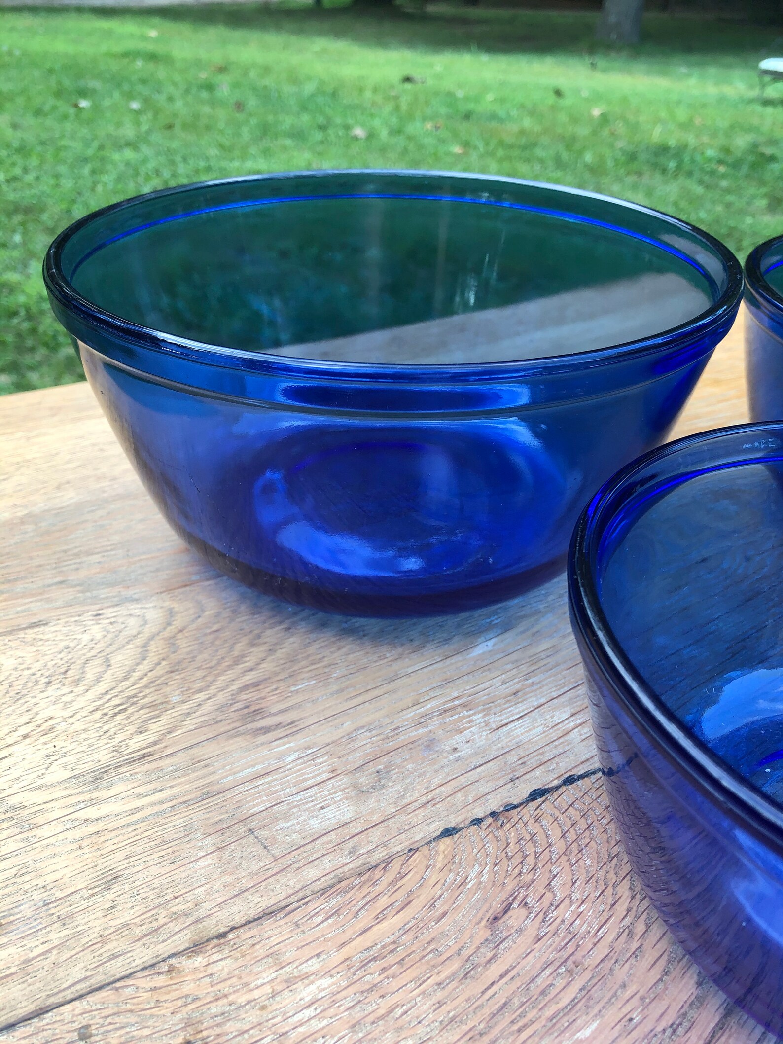Set 3 Anchor Hocking Cobalt Blue Mixing Bowls | Etsy
