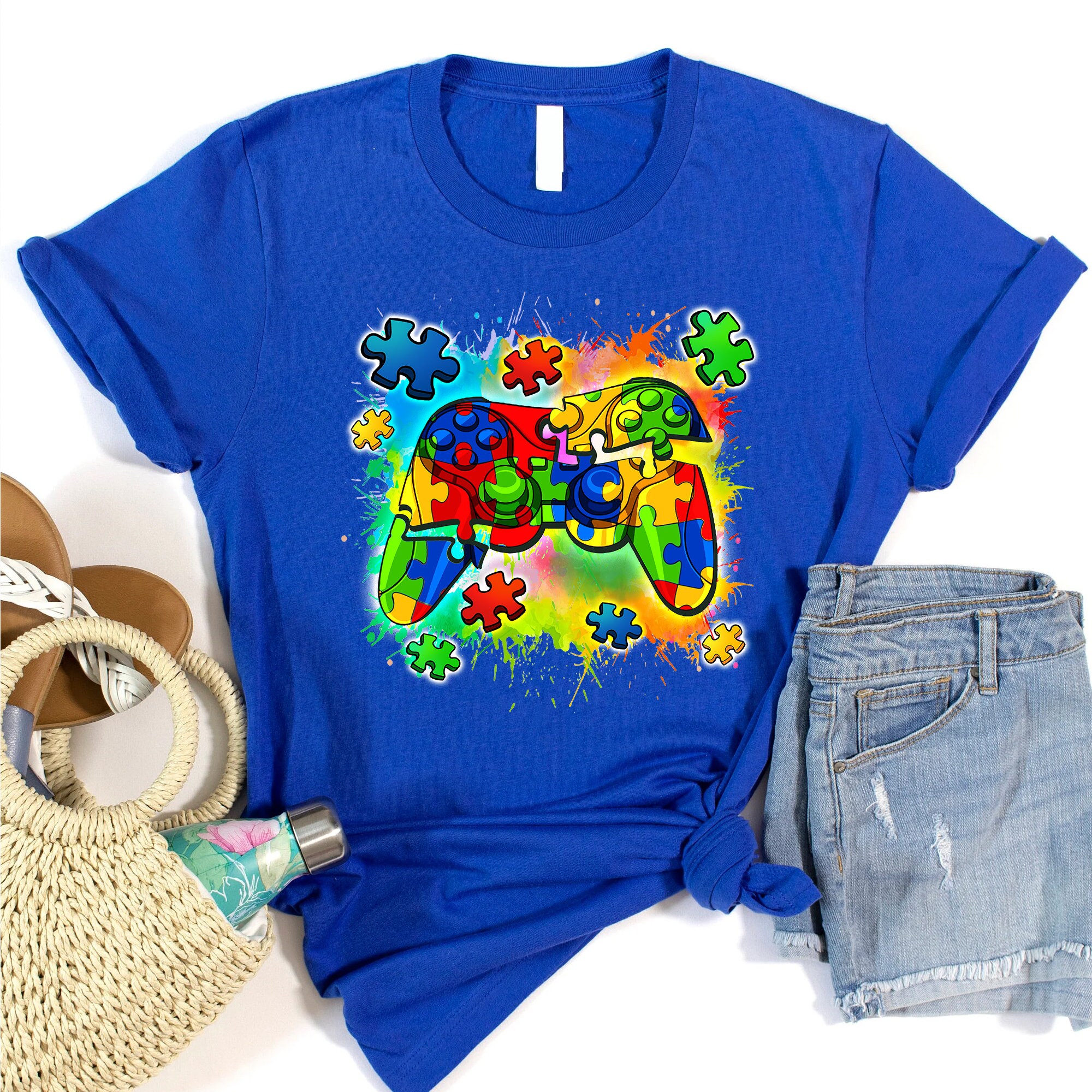 Autism Awareness Video Game Controller Puzzle Piece Boys - Etsy