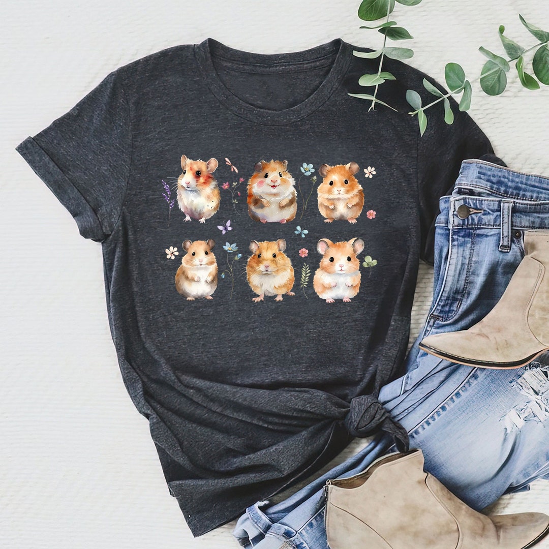 Hamster and Flowers Shirt, Hamster Mom Shirt, Hamster Lover Gift ...