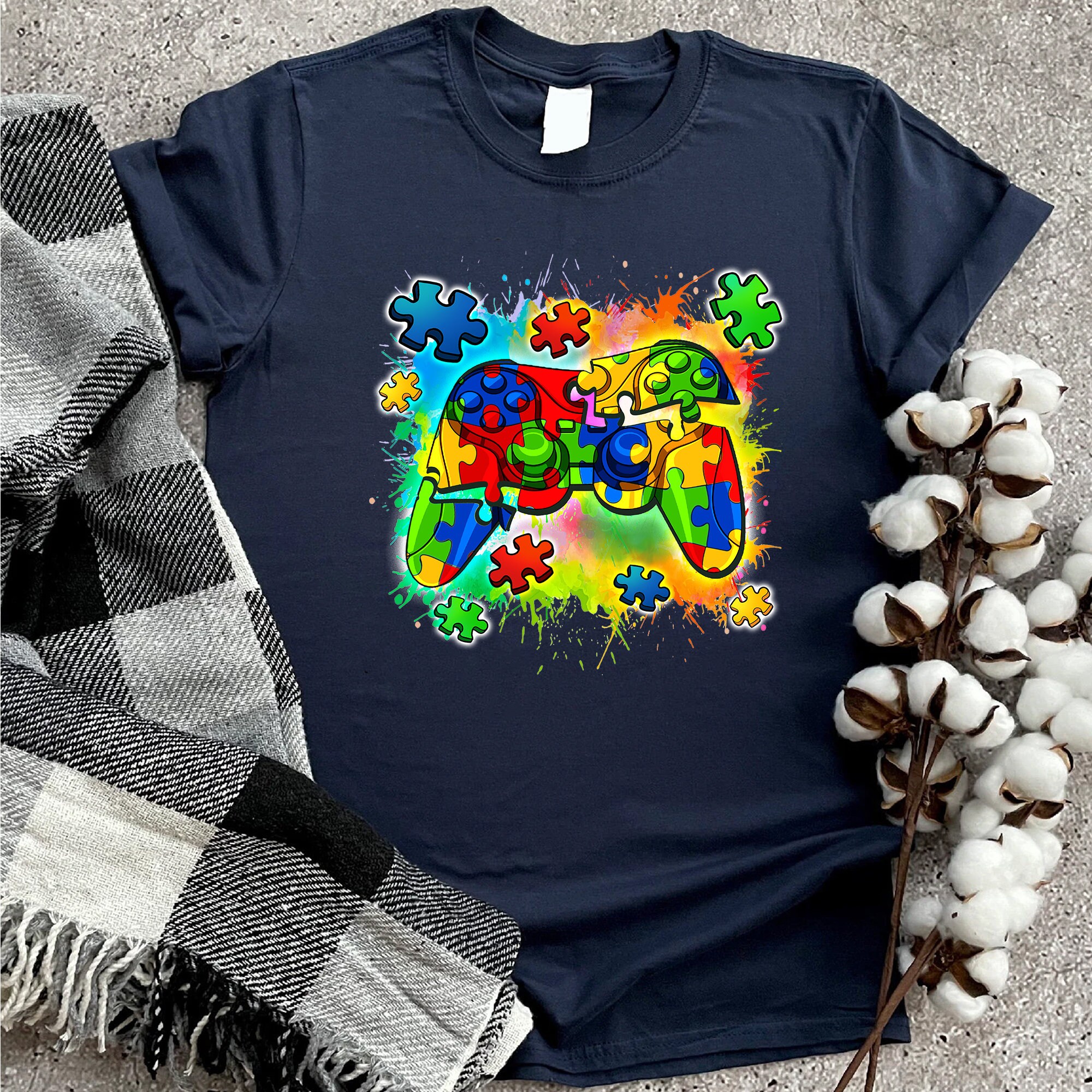 Autism Awareness Video Game Controller Puzzle Piece Boys - Etsy