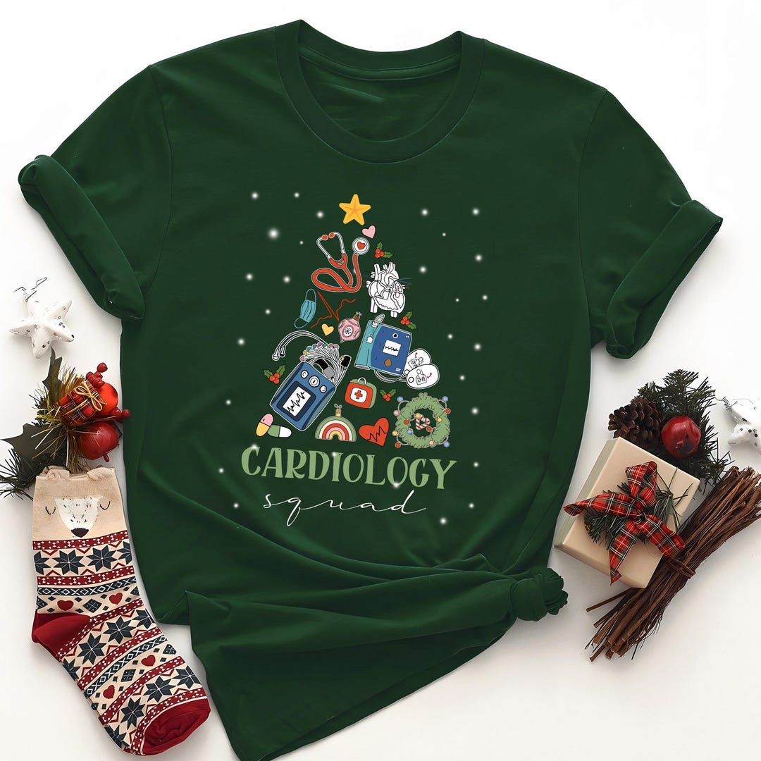 Cardiology Squad Christmas Shirt, CICU Cardiac Nurse Shirt, Cardiology ...