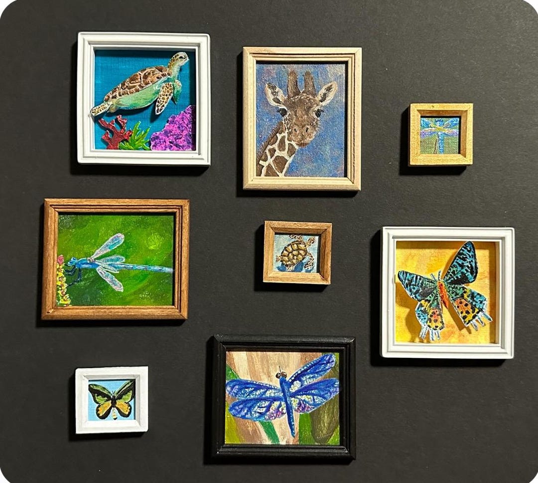 Original Miniature Animal Paintings by Rachel Jensen - Etsy