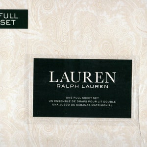 Brand New Ralph Lauren Full Size Sheet Set AARON PAISLEY - Etsy
