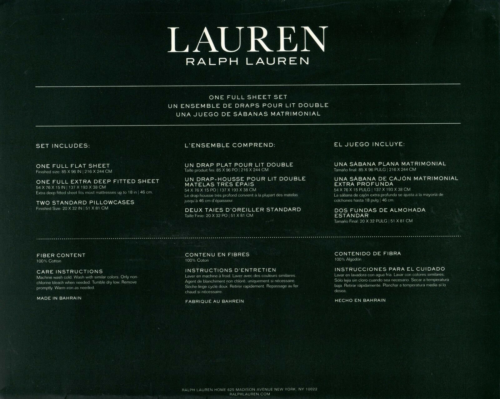 Brand New Ralph Lauren Full Size Sheet Set AARON PAISLEY - Etsy