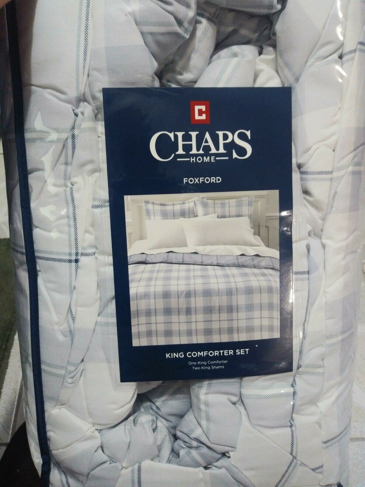 Brand New CHAPS 3 Piece King Comforter Set Foxford Plaid - Etsy