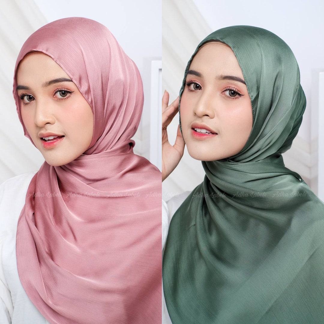 Hijab Pashmina Crepe Satin Silky Premium hamidah - Etsy
