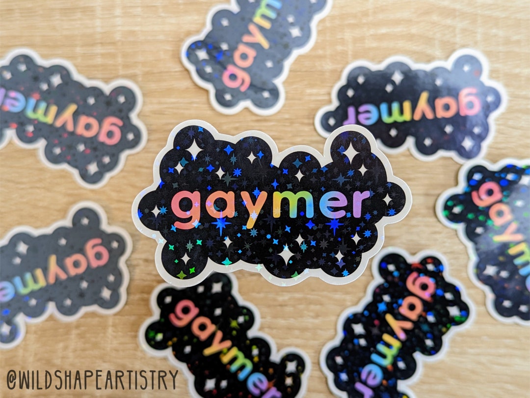 Gaymer Holographic Sticker Holographic Sticker LGBTQ - Etsy