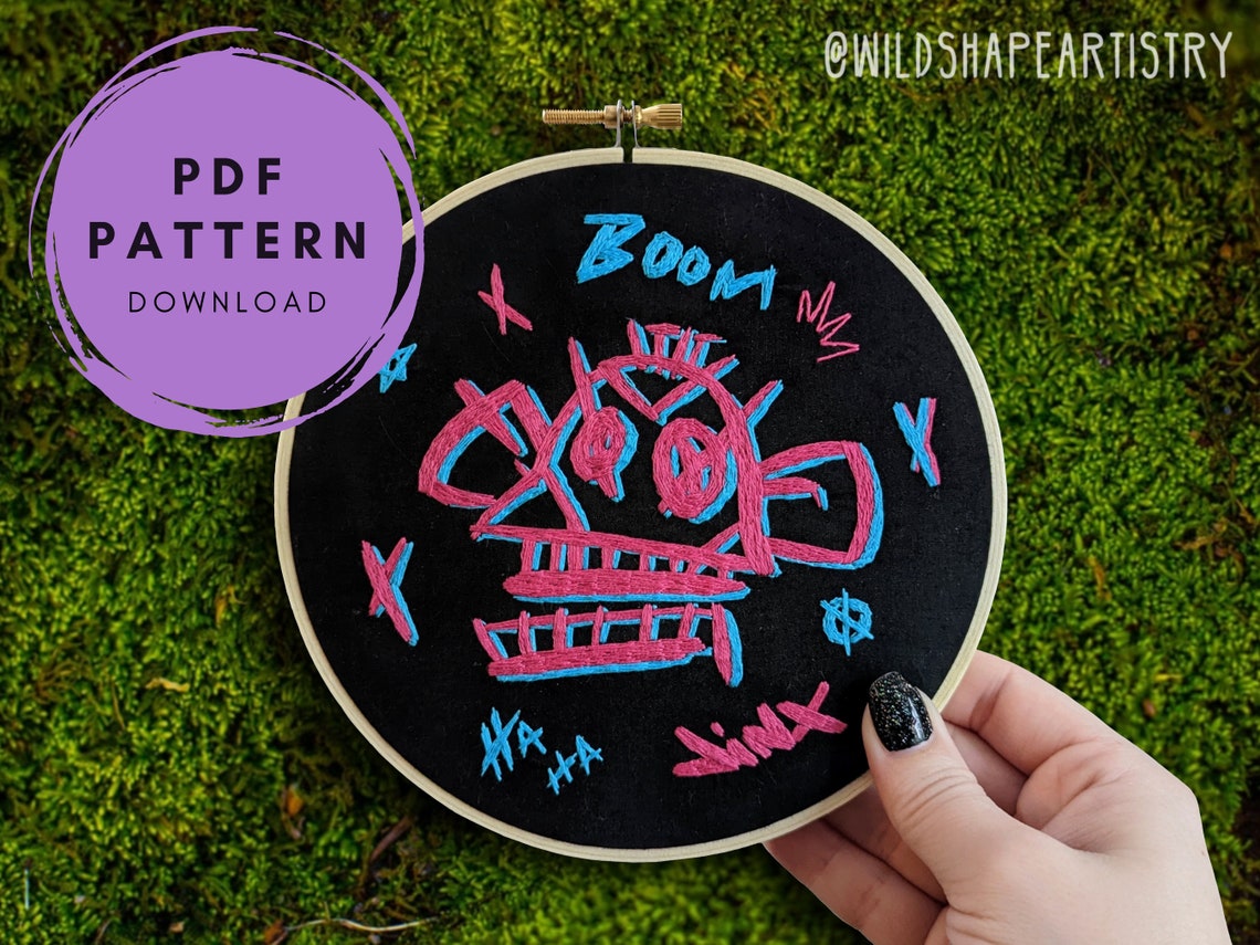 Jinx Graffiti PDF Embroidery Pattern Arcane Jinx - Etsy