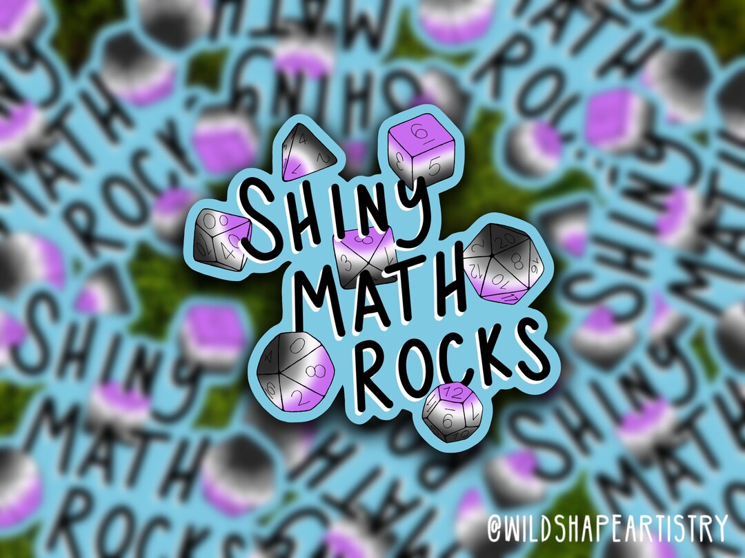 Shiny Math Rocks Sticker - Asexual Pride | D&D Sticker, Dice Sticker ...