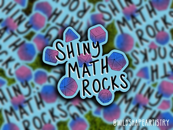 Shiny Math Rocks Sticker Bi Pride D&D Sticker Dice | Etsy