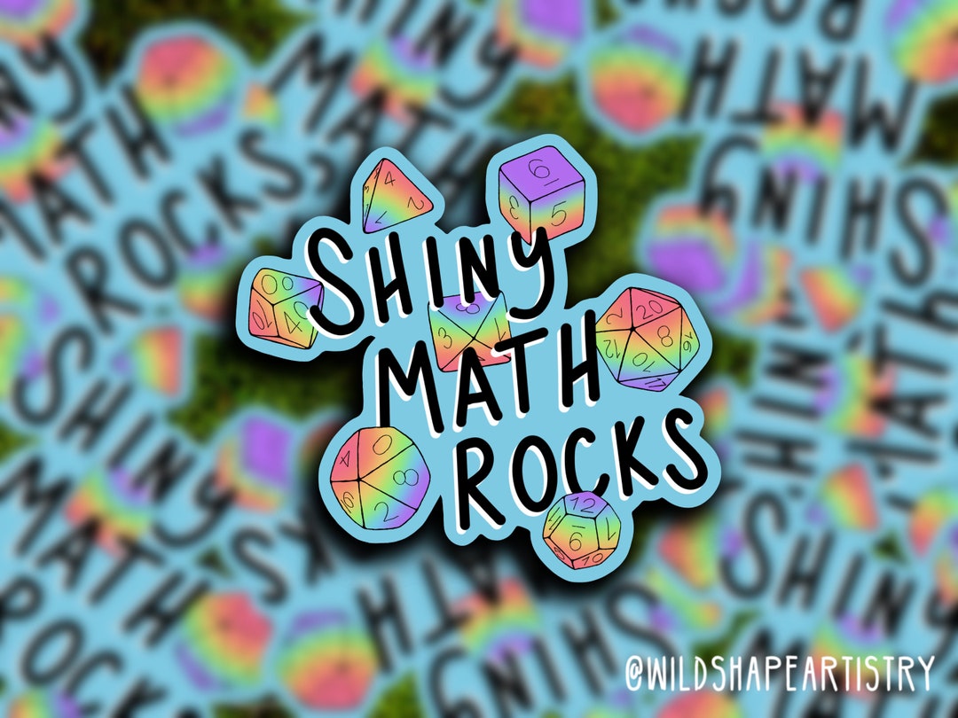 Shiny Math Rocks Sticker - LGBTQ Pride | D&D Sticker, Dice Sticker ...
