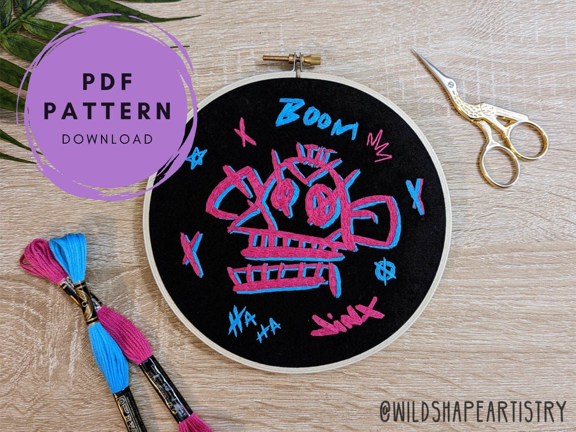 Jinx Graffiti PDF Embroidery Pattern Arcane Jinx - Etsy