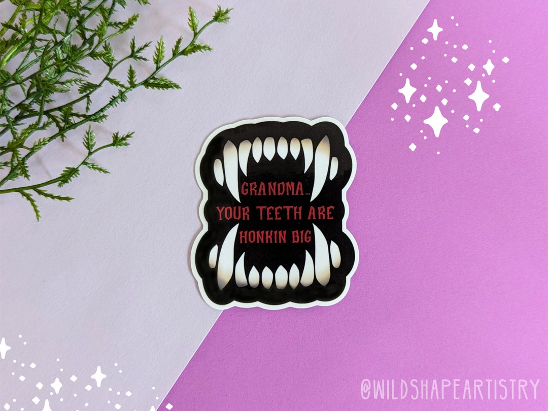 Honkin' Big Teeth Sticker | Dnd Sticker, Water Bottle Sticker, Laptop ...