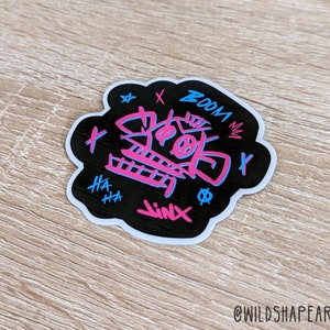 Jinx Neon Graffiti Sticker | Arcane Sticker, League of Legends Sticker ...