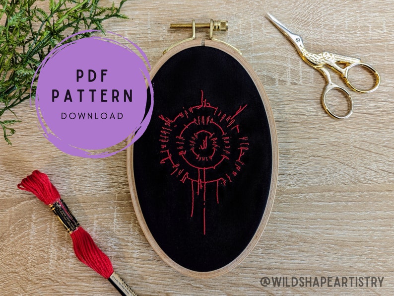 Infernal Scars Embroidery PDF Pattern || Astarion Embroidery, Baldur’s ...