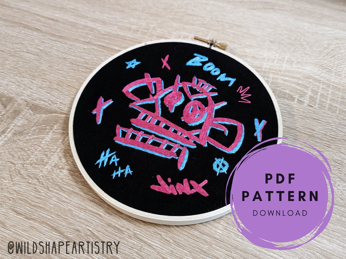 Jinx Graffiti PDF Embroidery Pattern Arcane Jinx - Etsy