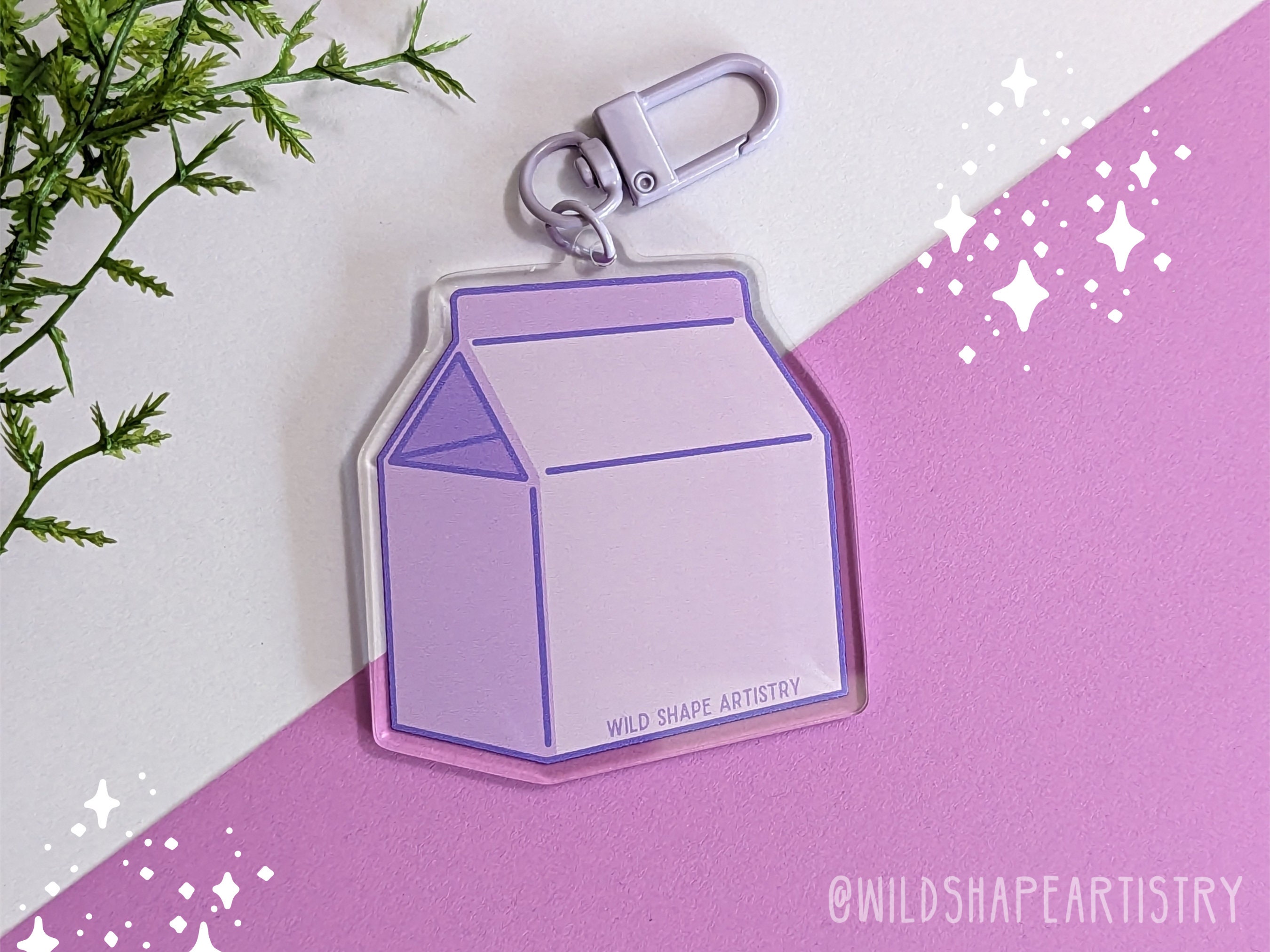 ADHD Milk Acrylic Keychain || Milk Carton Keychain, ADHD Acrylic Charm ...
