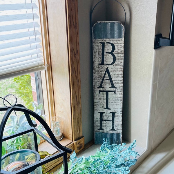 Rustic Bathroom Wall Decor - Etsy