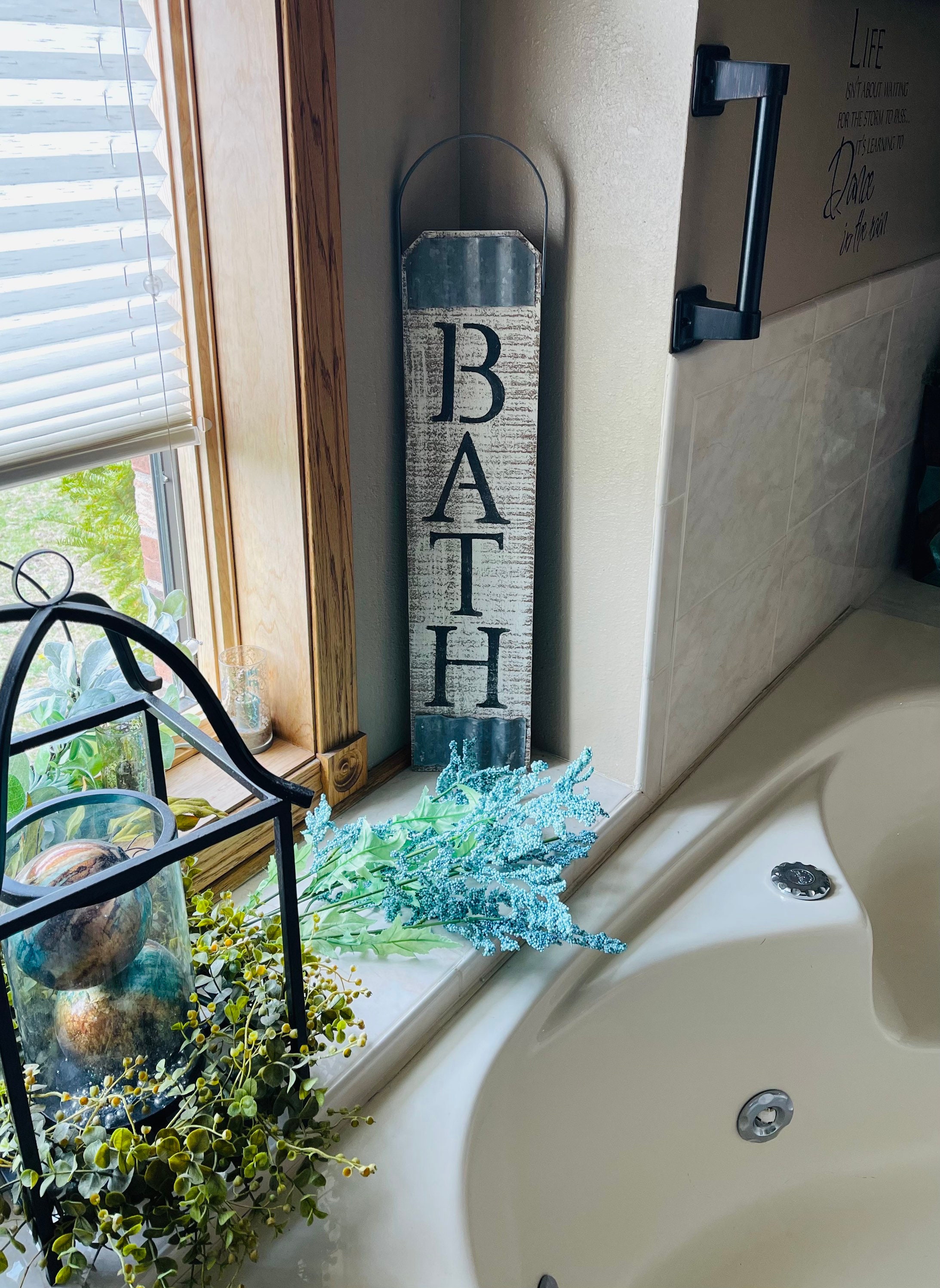 Bathroom Wall Decor Sign Bath Decor BATH Vertical Bath - Etsy