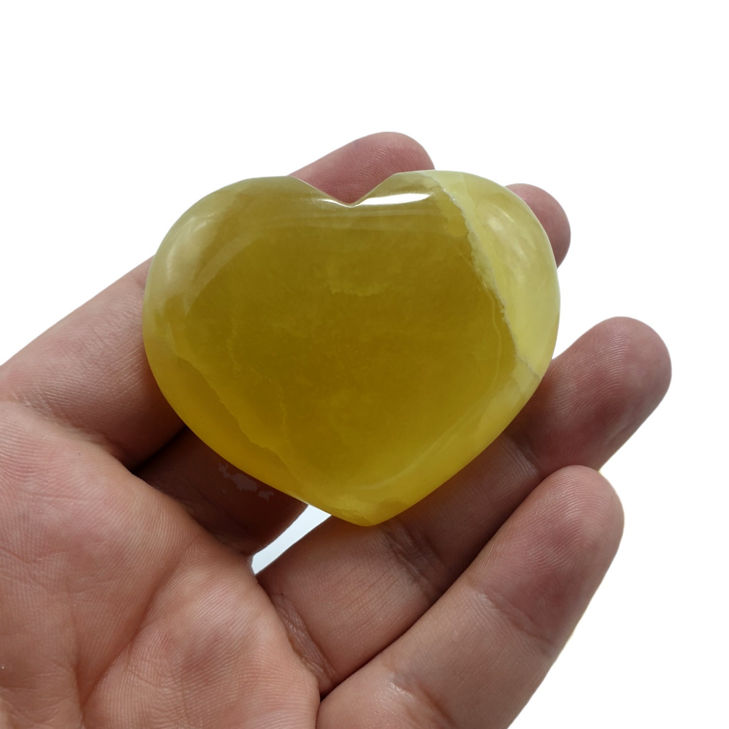 Lemon Calcite Stone-lemon calcite hearts-energetic | Etsy