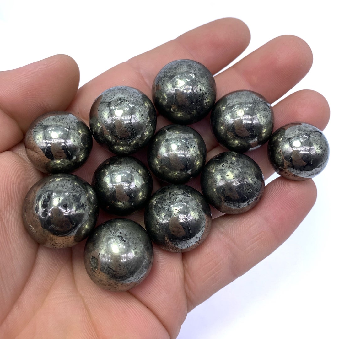 12 Pcs Beautiful Pyrite Small Size Ball/spheres - Pyrite - Pyrite Stone ...