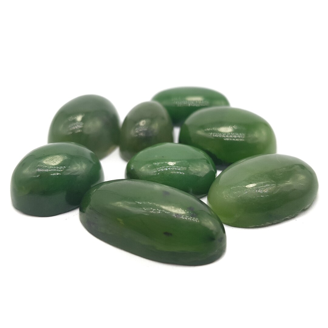 Green Nephrite Jade Cabs, Nephrite Jade Cabochons, Nephrite Cabochons ...