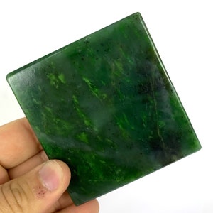 287g Best Quality Polished Green Nephrite Jade Tile, Nephrite Jade Tile ...