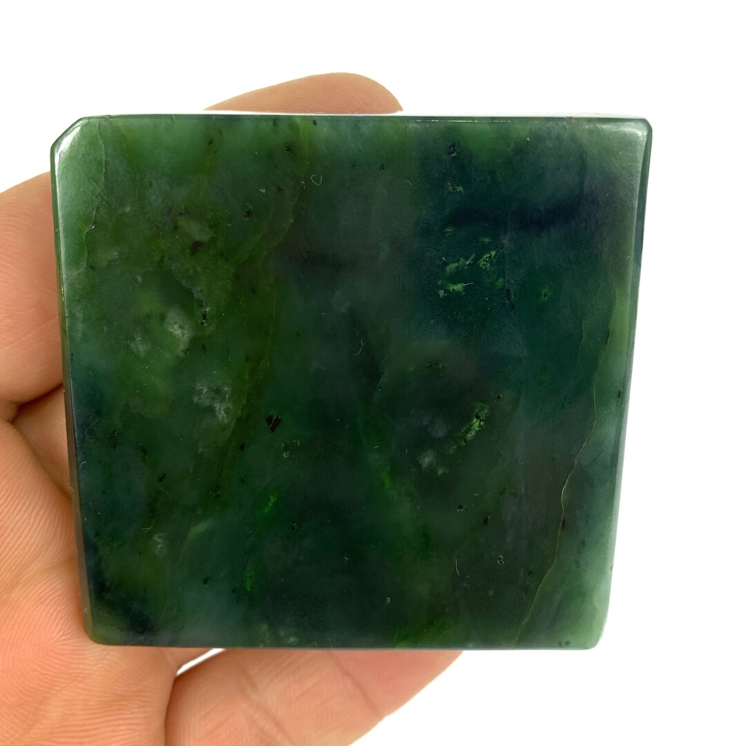 136g Best Quality Green Polished Nephrite Jade Tile, Nephrite Jade Tile ...