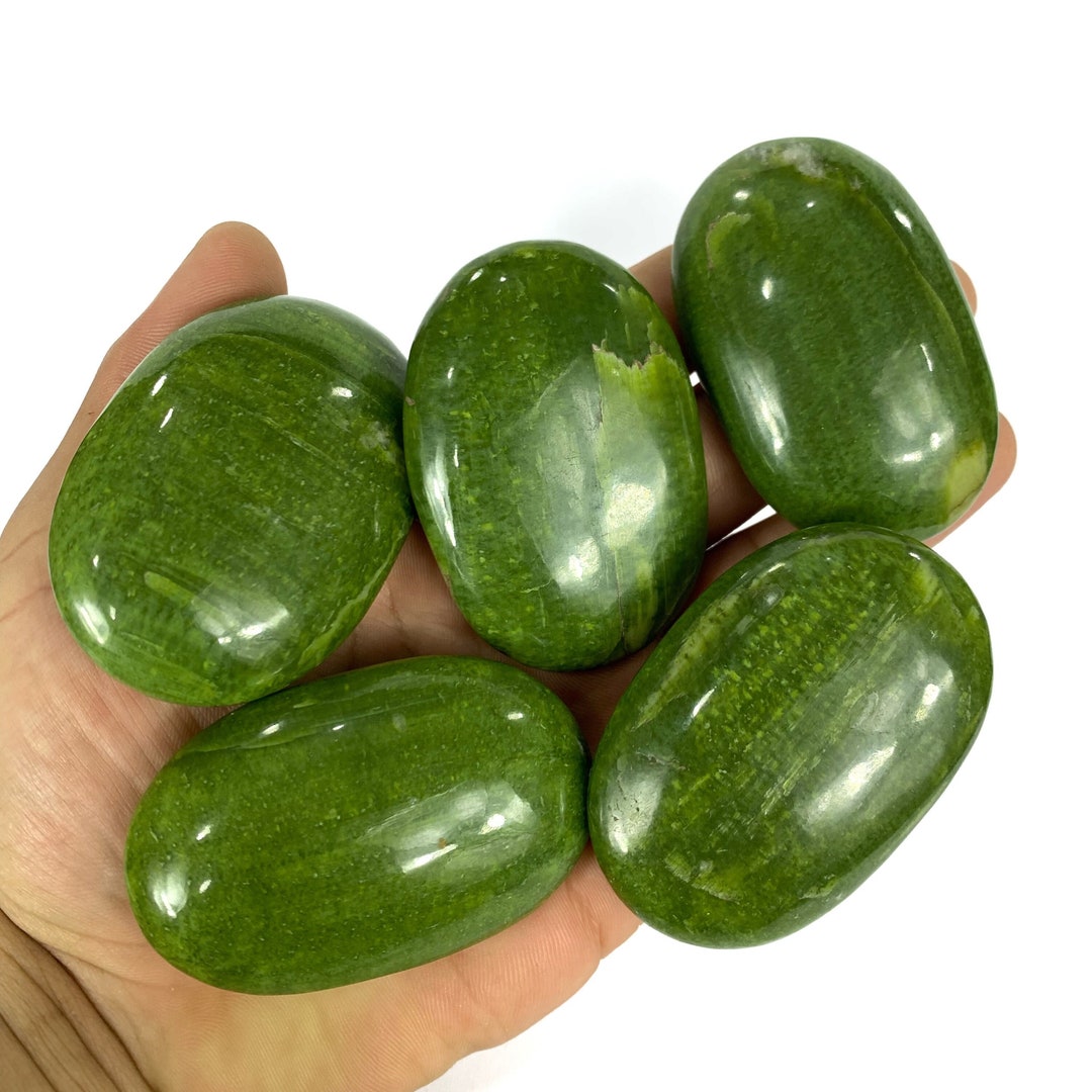 Beautiful Green Tremolite Palm, Green Tremolite, Tremolite Palmstone ...