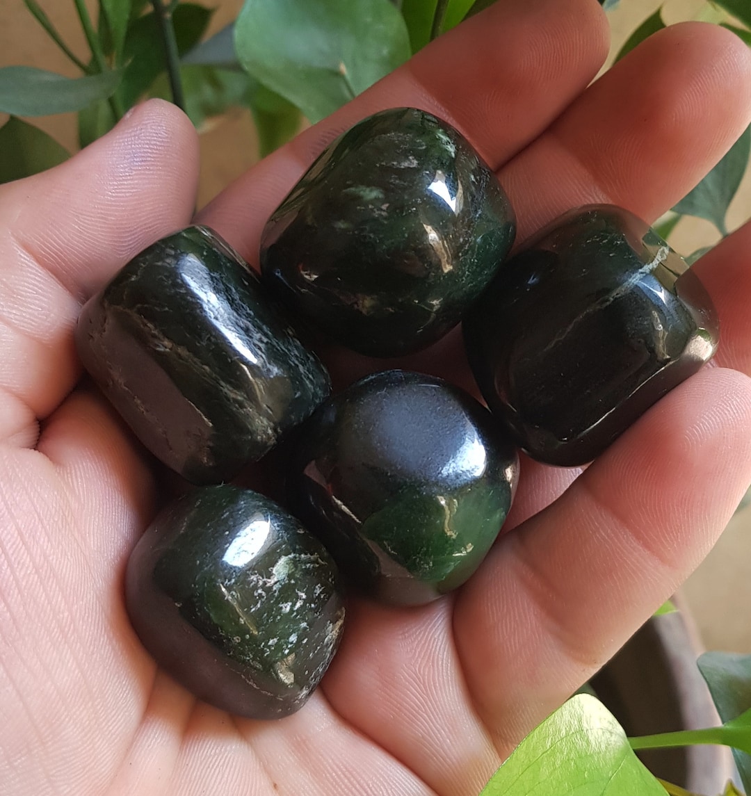 200 Grams Amazing Quality Dark Green Color Nephrite Jade - Nephrite ...