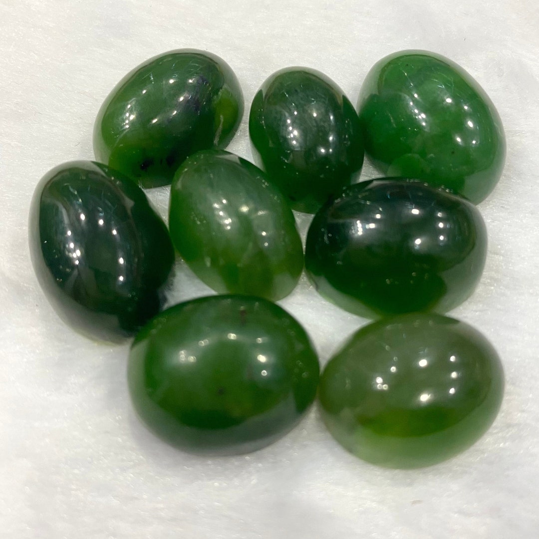 Green Nephrite Jade Cabs, Nephrite Jade Cabochons, Nephrite Cabochons ...
