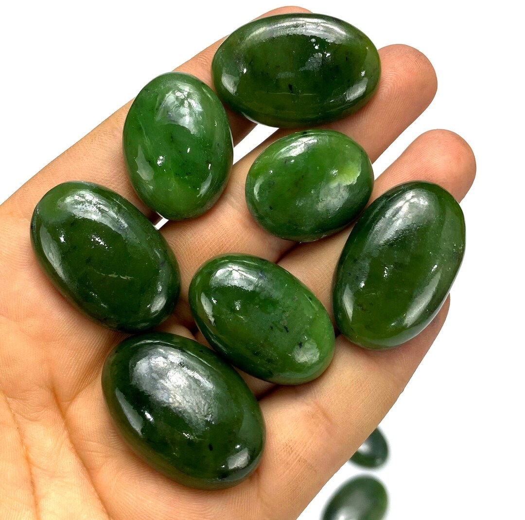 Green Nephrite Jade Cabs -nephrite Jade Cabochons -nephrite Cabochons ...