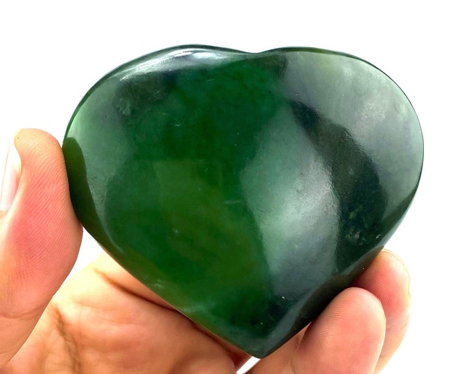 210 Grams Beautiful Green Color Nephrite Jade Heart - Etsy