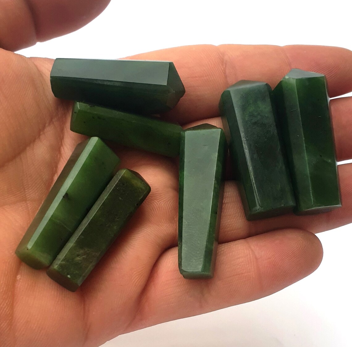 Green Color Beautiful Nephrite Jade Crystals 90 Grams - Etsy