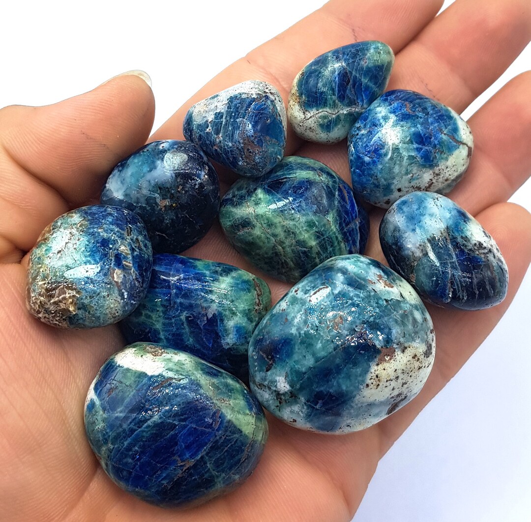 360 Grams Great Quality Blue Color Fluorscent Sodalite Tumbles - Etsy