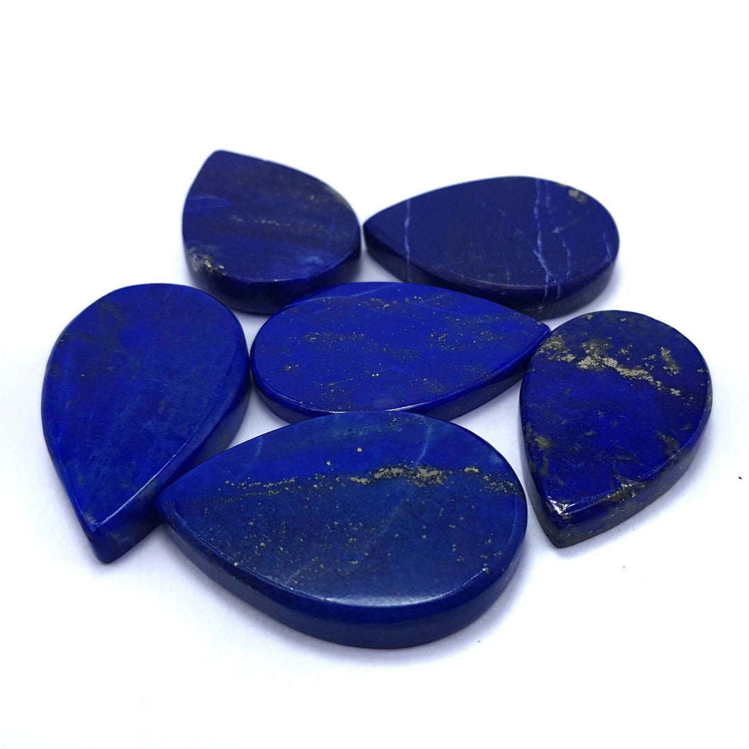 72 Grams Lapis Lazuli Pear Shape Cabochons, Lapis Pear Shape Cabochons ...