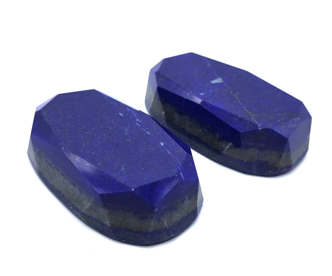 Lapis Lazuli Royal Blue Facet Big Cabochons 2 Pieces - Etsy Lapis Lazuli Royal Blue Facet Big Cabochons 2 Pieces - Etsy