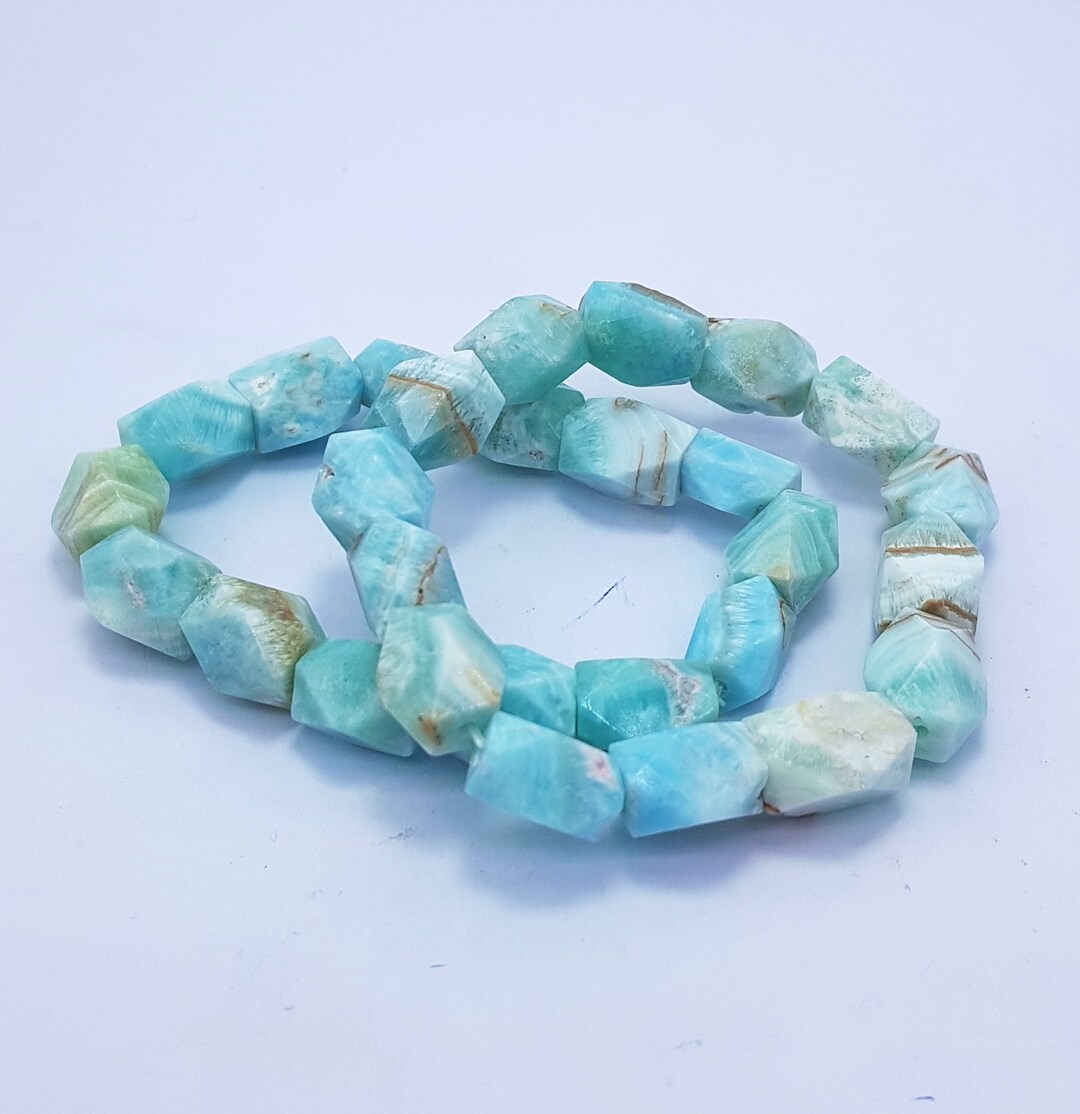 2 Pcs Amazing Quality Blue Color Aragonite Bracelets,aragonite Stone ...
