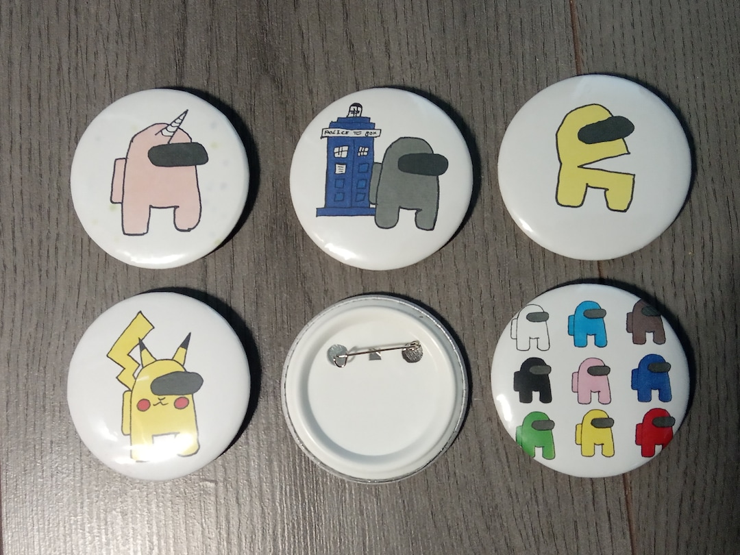 Among US Badge 58mm 5 Variants: Normal / Pac-man / Doctor - Etsy