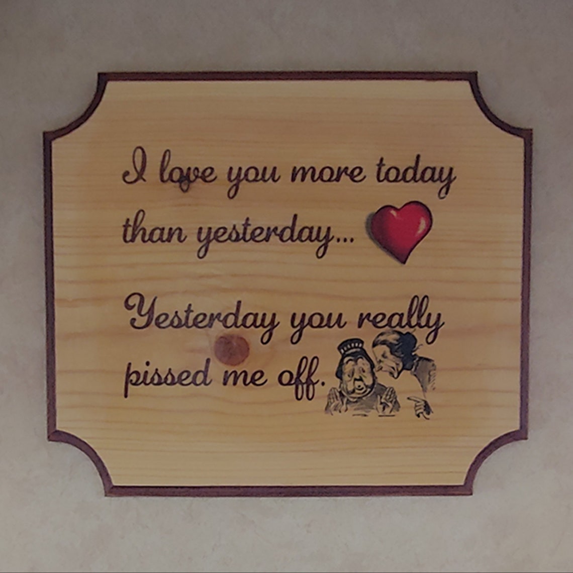 I Love You more today than yesterday | Etsy