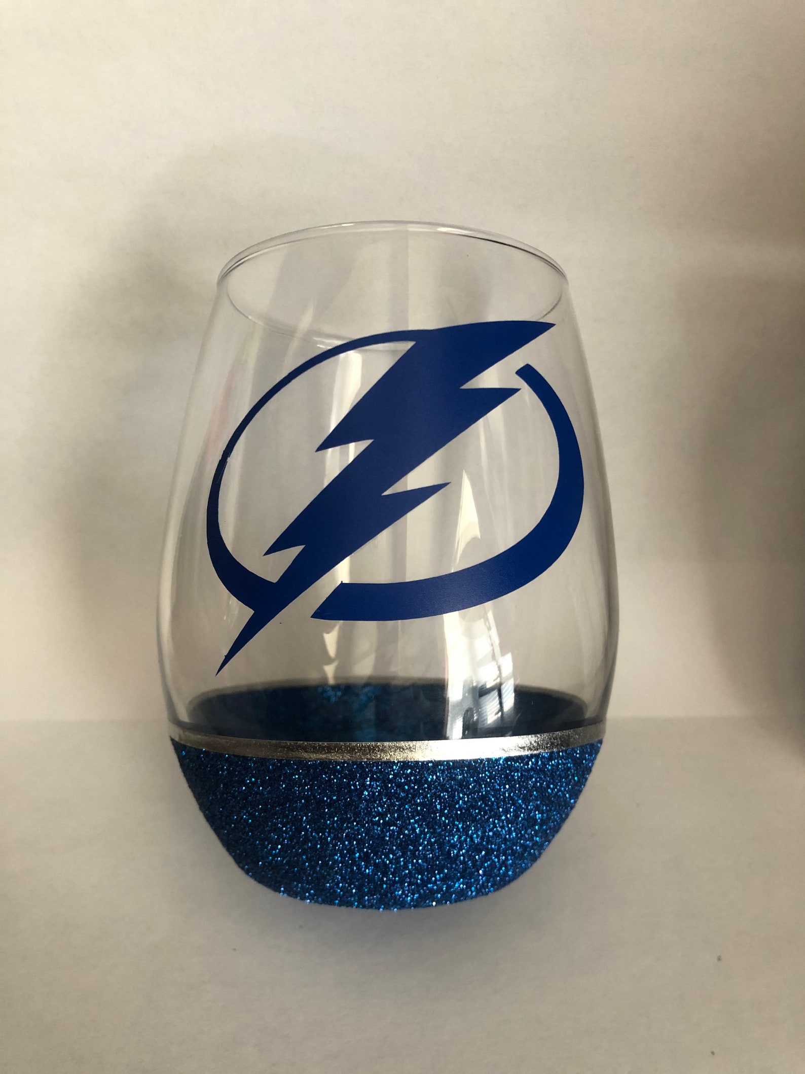 Tampa Bay Lightning Wine Glass Etsy